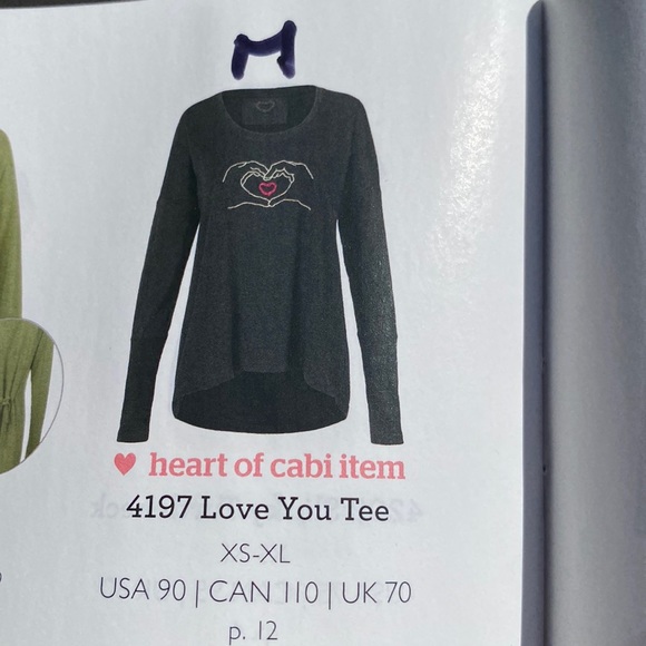 CAbi | Tops | New Cabi Love You Tee Fall 22 4197 Medium | Poshmark